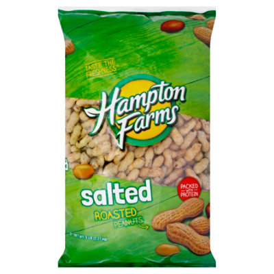 Hampton Farms Peanuts Roasted & Salted - 80 Oz - carrsqc
