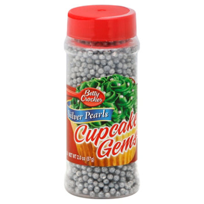 Betty Crocker Cupcake Gems Silver Pearls - 2.0 Oz - safeway