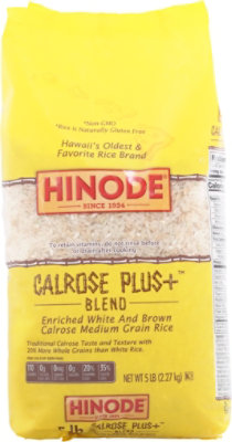 Hinode Rice Calrose Hapa Blend Enriched White and Brown - 5 Lb - andronicos