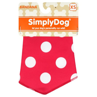 SimplyDog Pet Wear Bandana Pink Dot Print XS Card - Each - Albertsons