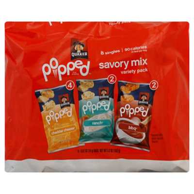 Quaker Popped Rice Snacks Savory Mix Variety Pack - 8-0.67 Oz - Kings ...