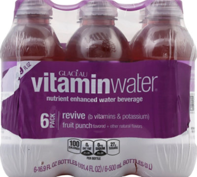 vitaminwater Water Beverage Nutrient Enhanced Revive Fruit Punch - 6-16 ...