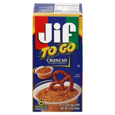 Jif To Go Peanut Butter Crunchy - 8-1.5 Oz - Safeway