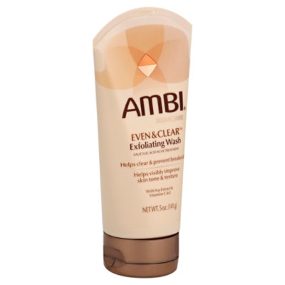 Ambi Even & Clear Exfoliating Wash - 5 Oz - Albertsons