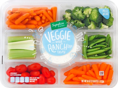 Signature Farms Veggie Tray With Ranch Dip - 54 Oz - Albertsons