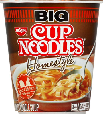 Nissin Cup Noodles Ramen Noodle Soup Homestyle Big Cup Spicy Chicken ...