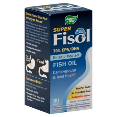 Natures Way Softgels 70% Epa Dha Super Fisol Fish Oil - 90 Count - Safeway
