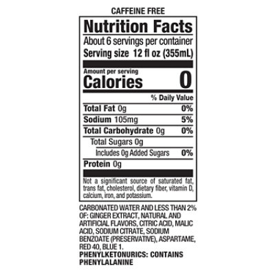 Canada Dry Zero Sugar Cranberry Ginger Ale Soda Bottle - 2 Liter ...