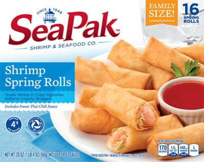 SeaPak Shrimp & Seafood Co. Spring Rolls Shrimp 16 Count Family Size ...