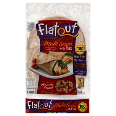 Flatout Flatbread Multi-Grain With Flax - 6 Count - albertsons
