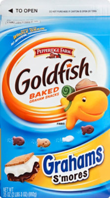 Pepperidge Farm Goldfish Grahams Baked Snack Smores Carton - 35 Oz ...