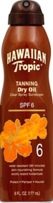 Hawaiian Tropic Tanning Dry Oil Sunscreen SPF6 - 6 Fl. Oz. - Safeway