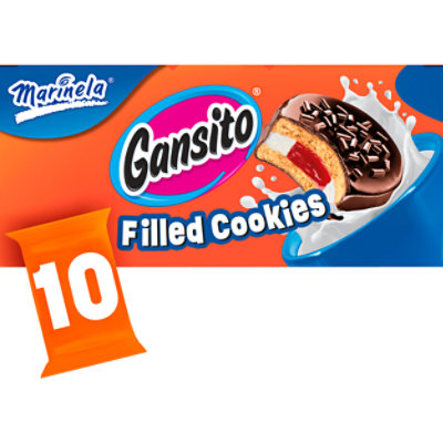 Marinela Gansito Strawberry and Creme Filled Snack Cookies - 14.48 Oz ...