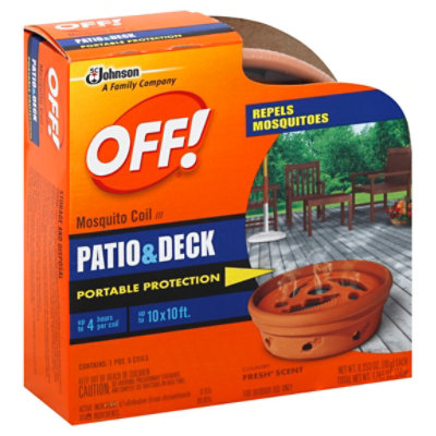 OFF! Mosquito Coil III Patio & Deck Country Fresh Scent 1 Pot & 5 Coils ...