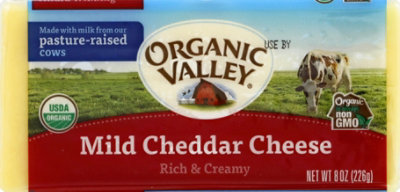 Organic Valley Family Of Farms Organic Mild Cheddar Cheese - 8 Oz - Haggen