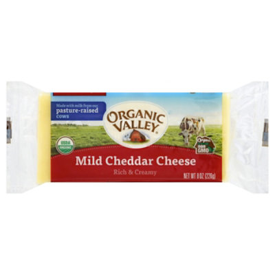 Organic Valley Family Of Farms Organic Mild Cheddar Cheese - 8 Oz - Haggen