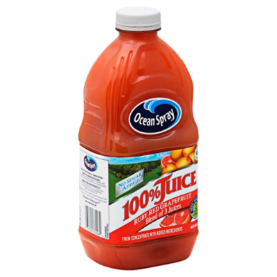 Ocean Spray 100% Juice Drink No Sugar Added Ruby Red Grapefruit - 60 Fl ...