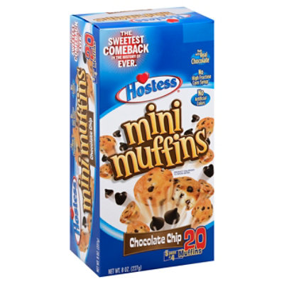 Hostess Muffins Mini Chocolate Chip 20 Count - 8 Oz - safeway