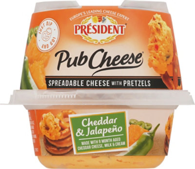 President Pub Cheese Cheddar & Jalapeno - 3 Oz - Haggen