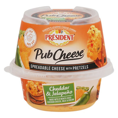 President Pub Cheese Cheddar & Jalapeno - 3 Oz - Haggen