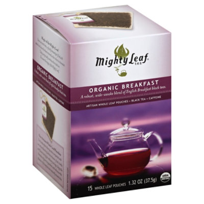 Mighty Leaf Black Tea Organic Breakfast Artisan 15 Count - 1.32 Oz ...