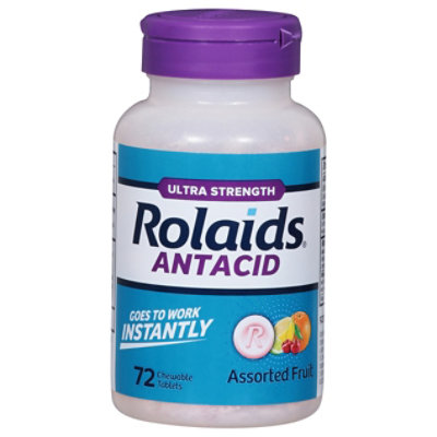Rolaids Ultra Strength Tablets Fruit Bottle - 72 Count - albertsons