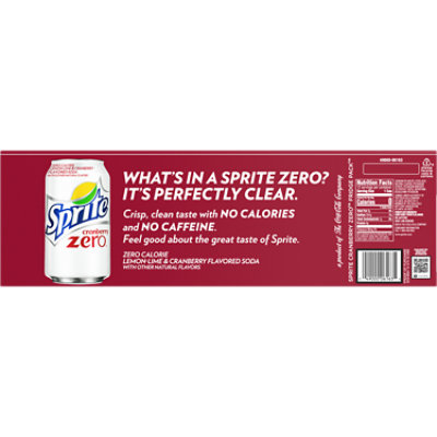Sprite Zero Soda Pop Cranberry Pack In Cans - 12-12 Fl. Oz. - Haggen