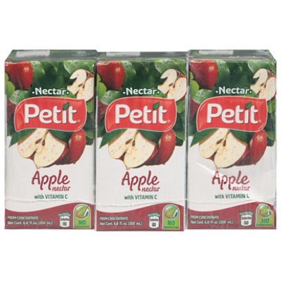 Petit Nectar With Vitamin C Apple Pack - 3-6.8 Fl. Oz. - ACME Markets