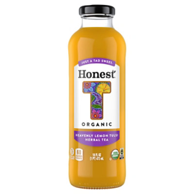 Honest Organic Tea Herbal Iced Gluten Free Heavenly Lemon Tulsi - 16 Fl ...