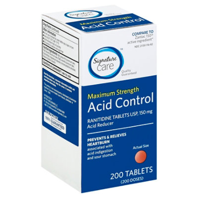Signature Care Maximum Strength Acid Reducer Ranitidine - 200 Count ...