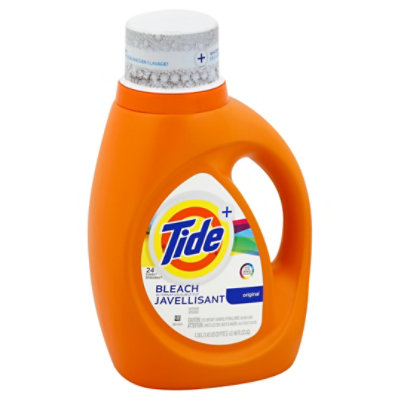 Tide Plus Laundry Detergent Liquid Bleach Alternative Original Jug - 46 ...