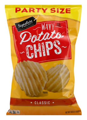 Signature SELECT Potato Chips Wavy Classic - 16 Oz - Albertsons