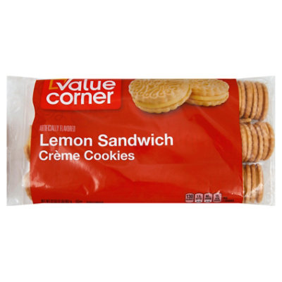Value Corner Cookies Sandwich Creme Lemon - 32 Oz - albertsons