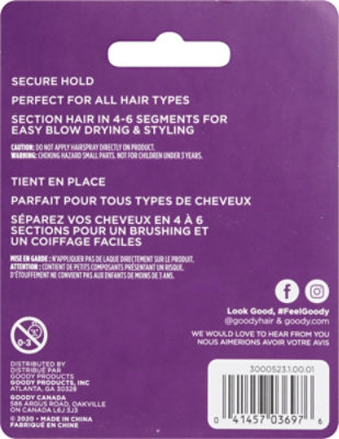 Goody Sectioning Clips Aluminum - 6 Count - jewelosco