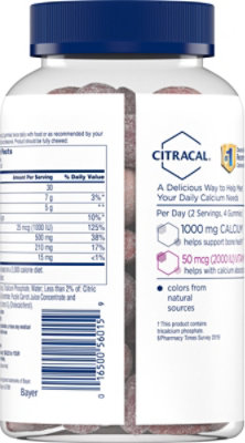 Citracal Calcium Supplement + D3 Gummies - 70 Count - safeway