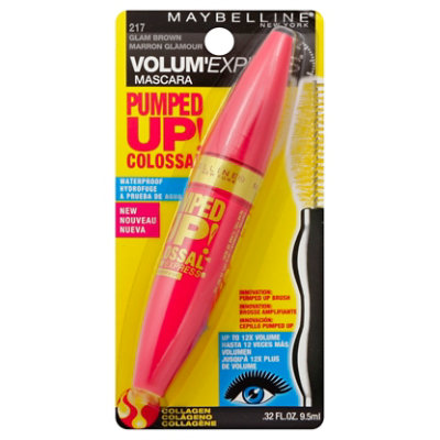 Maybelline Mascara Volum Express Pumped Up Colossal Waterproof Glam ...
