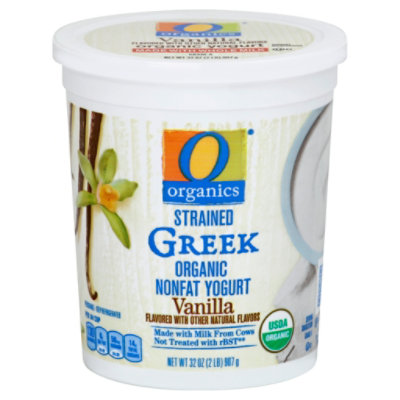 O Organics Organic Greek Yogurt Vanilla - 32 Oz - albertsons