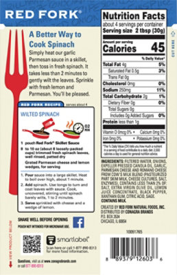 Red Fork Skillet Sauce Spinach Garlic Parmesan Pouch - 4 Oz - Andronico's