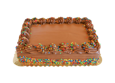 Bakery Cake 1/4 Sheet Chocolate Iced Celebration - Each - Albertsons