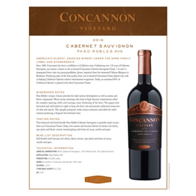 Concannon Cabernet Sauvignon Red Wine - 750 Ml - safeway