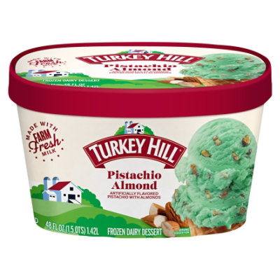 Turkey Hill Ice Cream Premium Original Recipe Pistachio Almond - 48 Fl ...