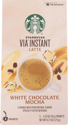 Starbucks VIA Instant White Chocolate Mocha Latte Flavored Packets Box ...
