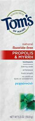 Toms Of Maine Toothpaste Propolis & Myrrh Peppermint Fluoride-Free - 5. ...