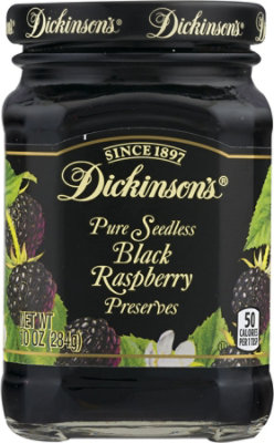 Dickinsons Preserves Pure Seedless Black Raspberry - 10 Oz - jewelosco