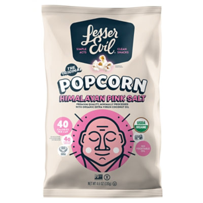 LesserEvil Buddha Bowl Foods Organic Popcorn Himalayan Pink - 5 Oz ...
