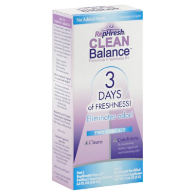 RepHresh Clean Balance Feminine Freshness 2 Step Kit - Each - albertsons