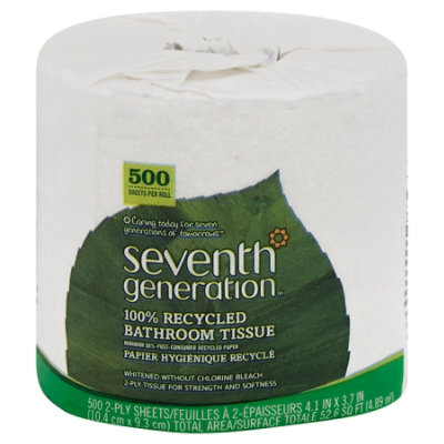 Seventh Generation Bathroom Tissue 2-Ply White Wrapper - 1 Roll - safeway