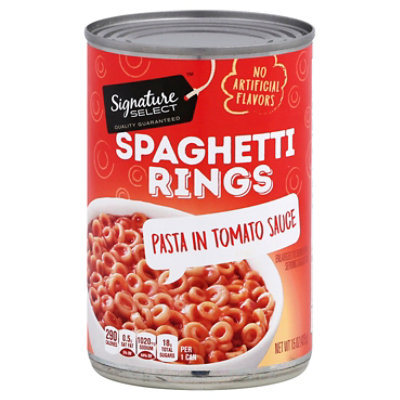 Signature SELECT Spaghetti Rings In Tomato Sauce - 15 Oz - albertsons