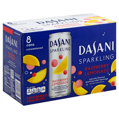 Dasani Water Sparkling Zero Calorie Raspberry Lemonade Flavored 8 Count - 12 Fl. Oz. - safeway
