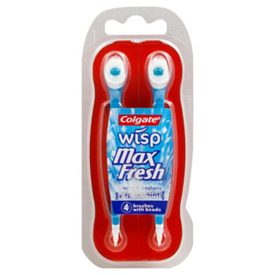 Colgate Wisp Max Fresh Brushes with Beads Peppermint - 4 Count - vons